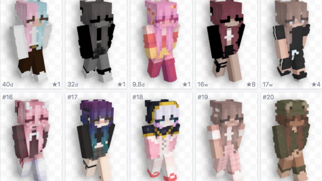 Las mejores pieles de chicas de Minecraft - MundoTrucos