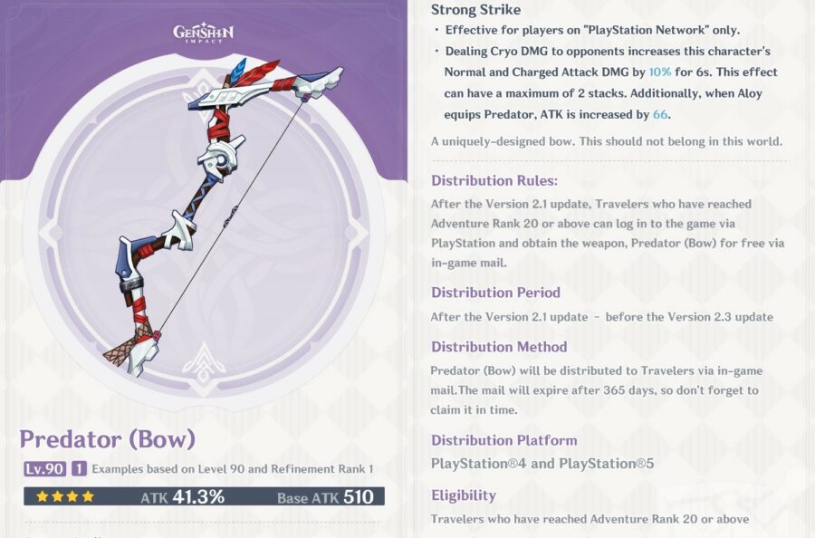 Cómo conseguir el Predator Bow gratis en Genshin Impact - MundoTrucos